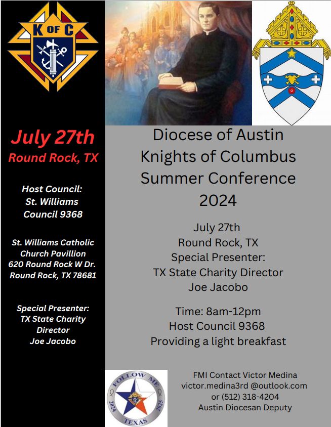 2024 Austin Diocese Knights of Columbus Summer Conference – Greater ...